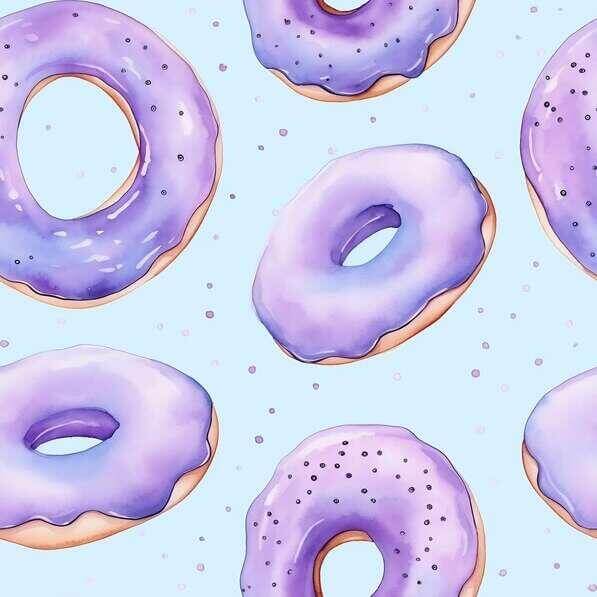 Download Seamless Pattern of Purple Donuts with Dots Background ...