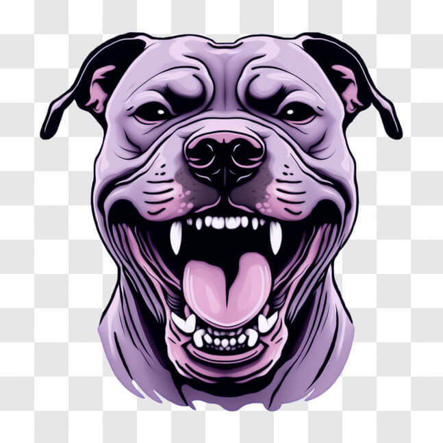 Download Purple Pygmy Pitbull Dog with Open Mouth PNGs Online ...