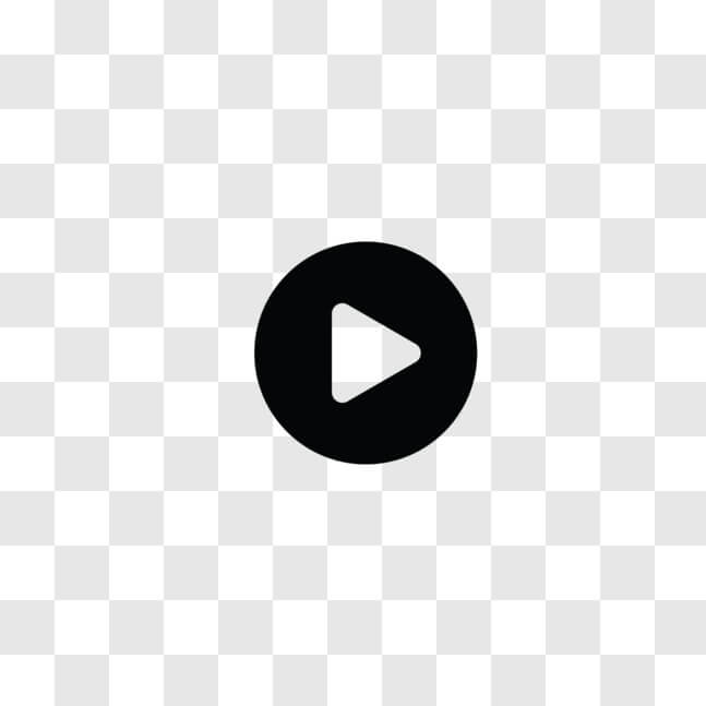 Download Black Play Button Icon on White Background PNGs Online ...