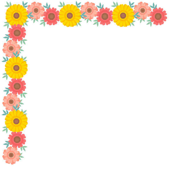 Download Yellow and Pink Floral Border Borders & Corners Online ...