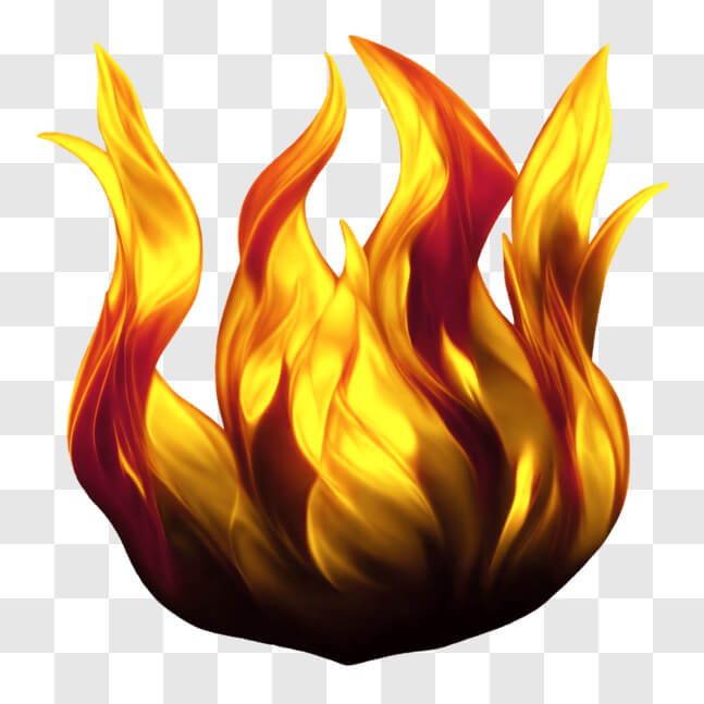 Baixe Ícone ou símbolo de chama de fogo com chamas amarelas e laranjas ...