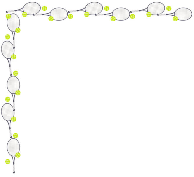 Download Tennis Racket Frame with Numbered Yellow Balls Borders ...