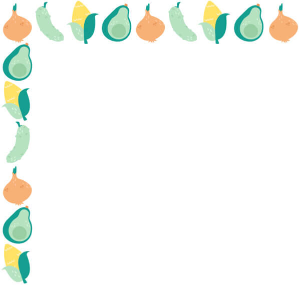 Download Square Frame Made of Fruits and Vegetables on a White ...