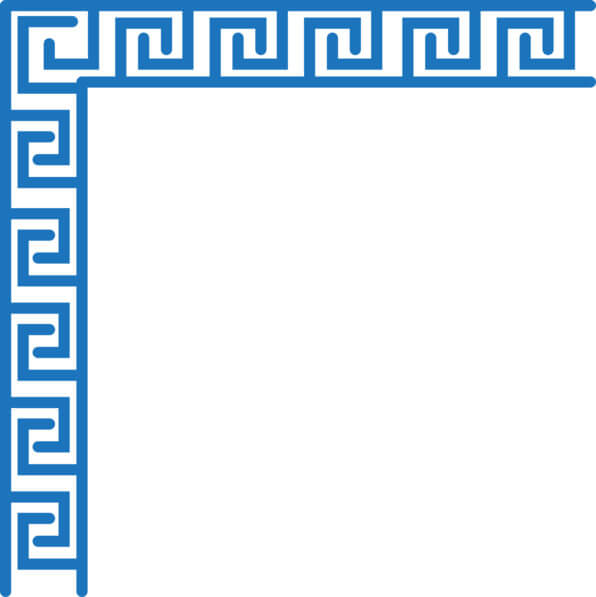 Download Blue and White Greek Style Frame with Ornate Design Borders ...