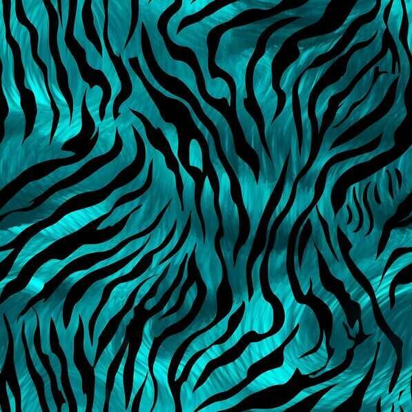Download Teal Zebra Print Fabric with Black Stripes Patterns Online ...