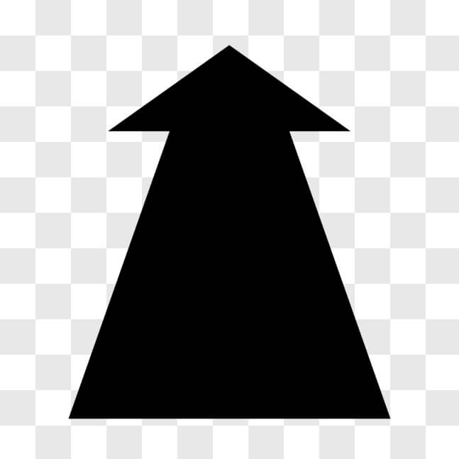 Download Upward Pointing Black Arrow Symbol PNGs Online - Creative Fabrica