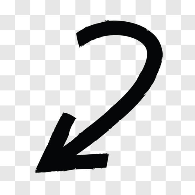 Download Black and White Drawing of Number 2 with Arrow PNGs Online ...