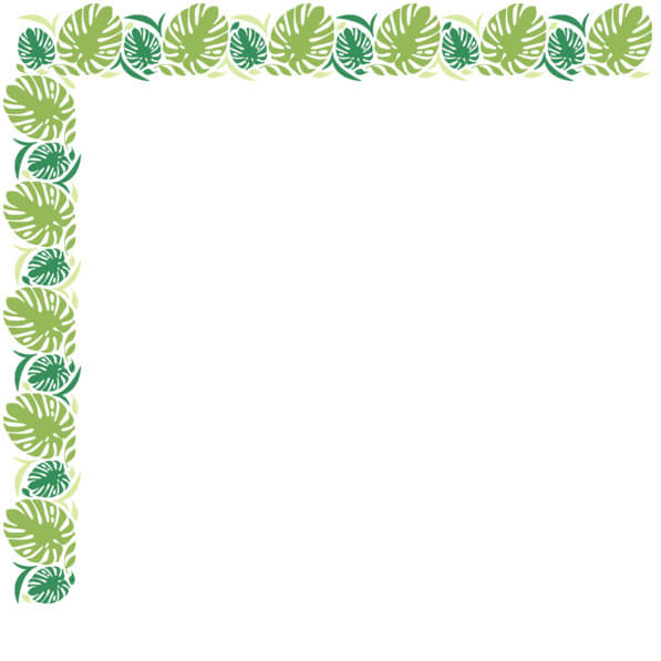 Download Tropical Leaf Border for Design or Framing Borders & Corners ...