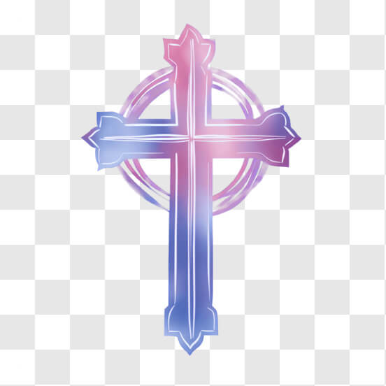 Download Blue and Purple Christian Cross on Black Background PNGs ...