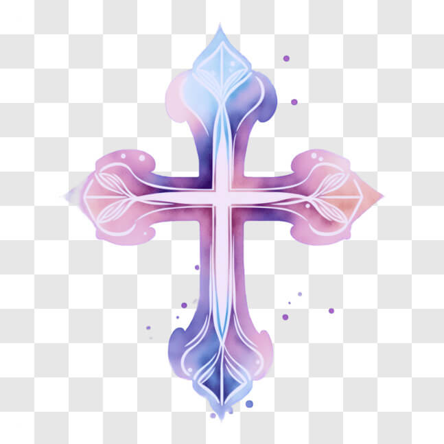 Download Purple and Blue Cross Symbol for Christian Faith PNGs Online ...