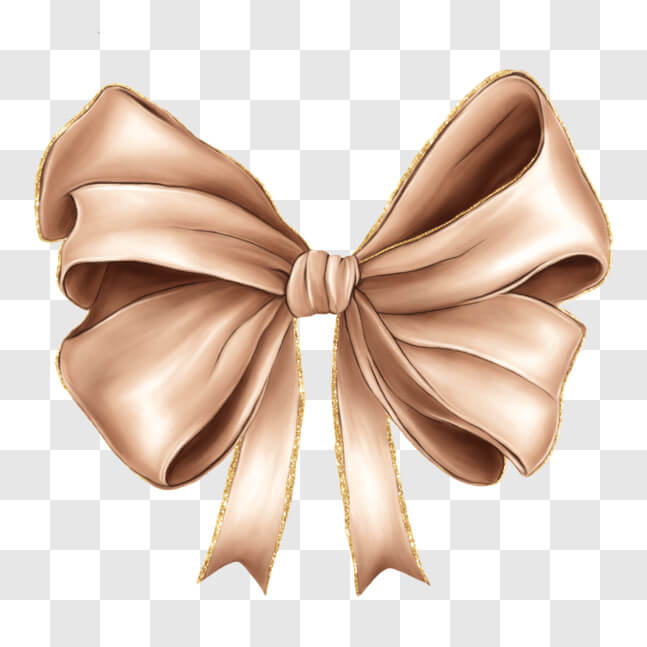 Download Beige Bow for Gift Decoration and Presentation PNGs Online ...