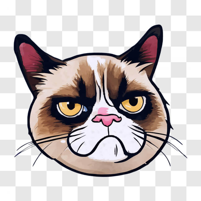 Download Grumpy Cat Illustration Cartoons Online - Creative Fabrica