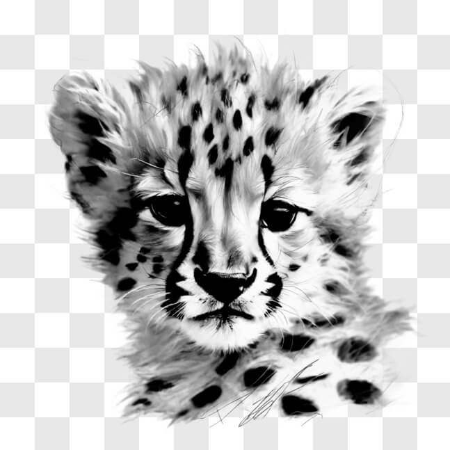 Download Cheetah Cub Drawing at National Museum of Wildlife Art ...
