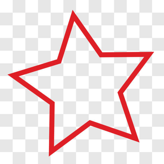 Download Red star with black outline representing friendship, love, or ...