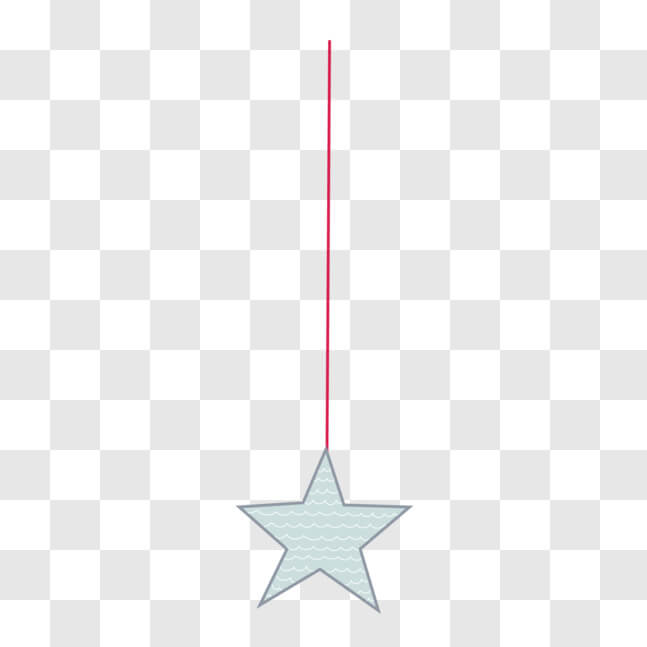 Download Star-shaped Christmas Ornament Hanging on Red Strings PNGs ...
