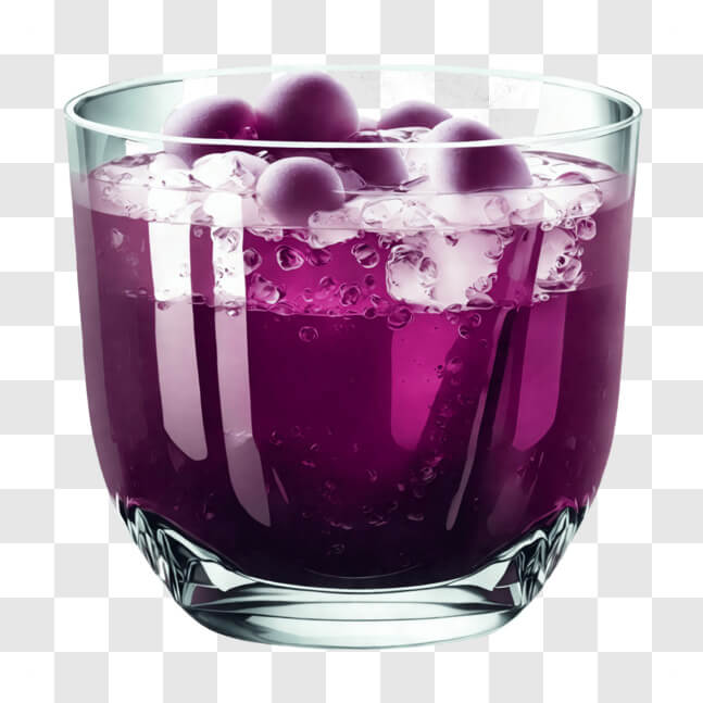 Download Refreshing Purple Drink with Grapes and Ice PNGs Online ...