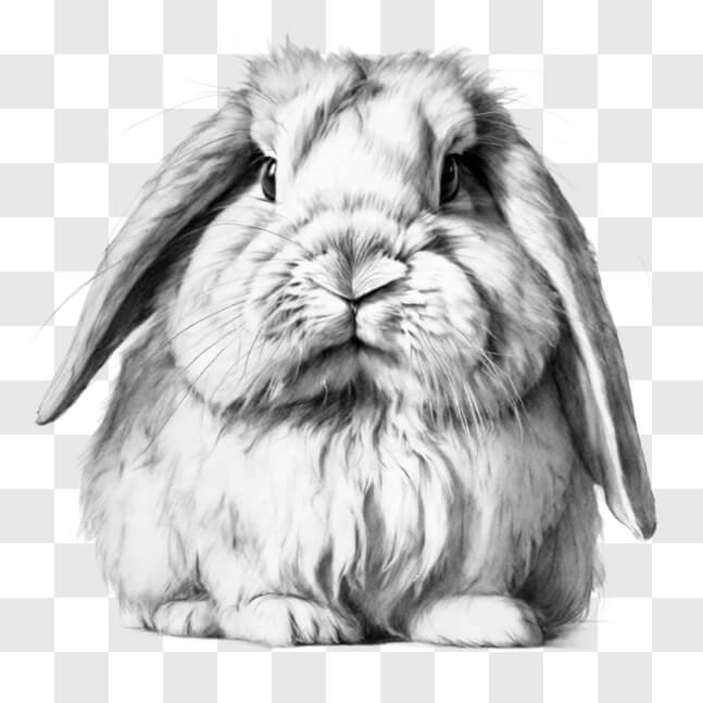 Download Black and White Rabbit Illustration Sketches Online - Creative ...
