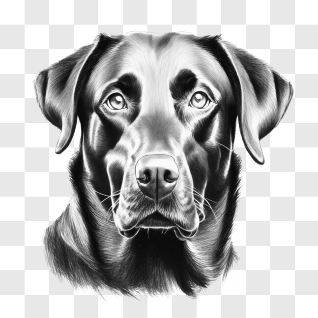 Download Black and White Labrador Retriever Dog Drawing Sketches Online ...