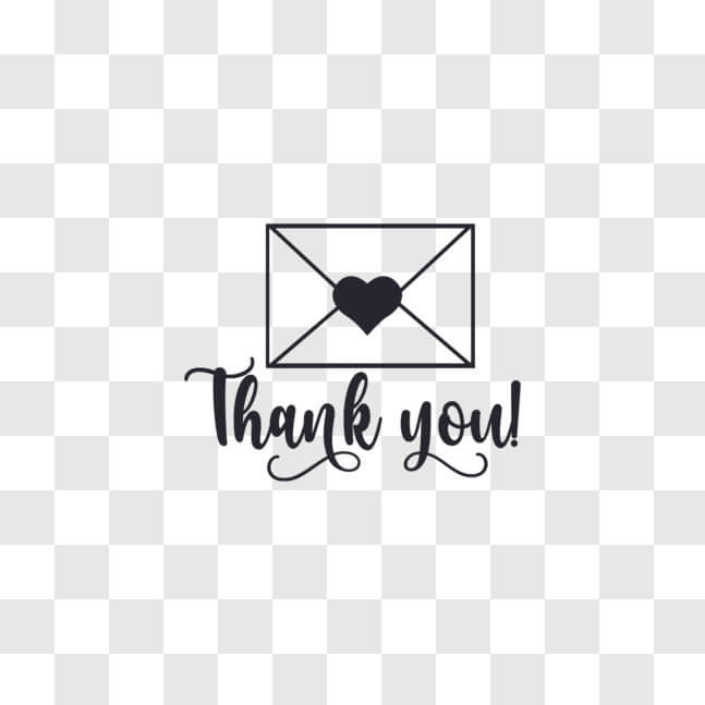 Download Thank You Envelope and Heart Shape Envelope Image PNGs Online ...