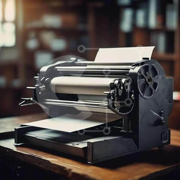 Machine à écrire vintage sur une table en bois photo stock | Creative ...