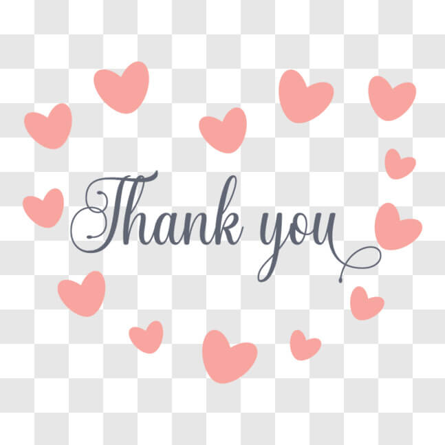 Download Thank You Heart-shaped Frame PNGs Online - Creative Fabrica