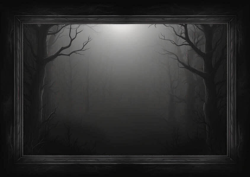 Download Mysterious Black and White Frame in Dark, Wooded Area ...