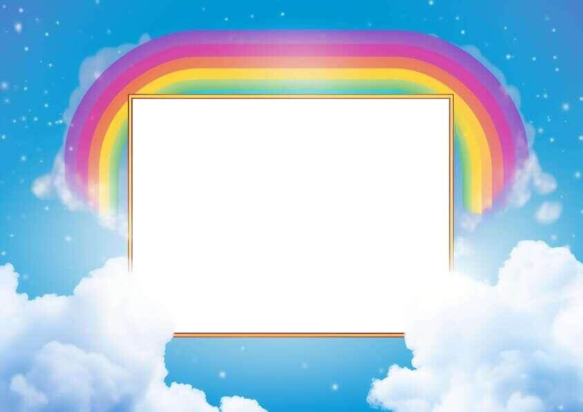 Download Rainbow Shaped Frame in the Sky with Clouds Backgrounds Online ...