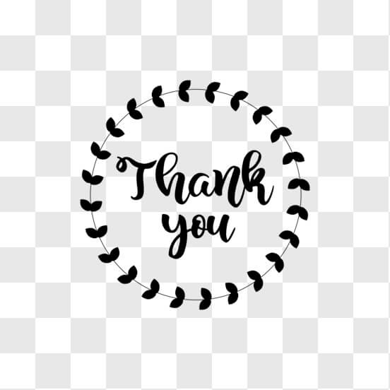 Download Thank You Sign with Cursive Script PNGs Online - Creative Fabrica