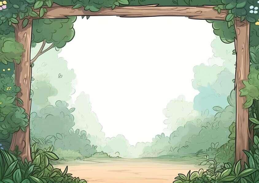 Download Wooden Frame in Forest with Natural Scenery Backgrounds Online ...