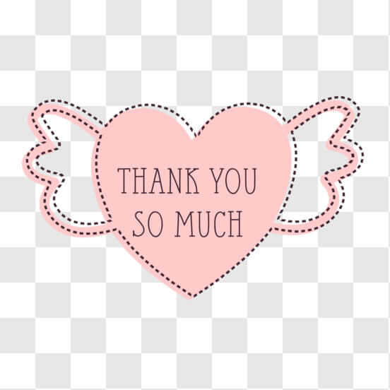 Download Thank You Card with Thank You So Much and Hearts PNGs Online ...