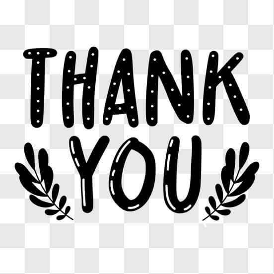 Download Thank You Sign with Cursive Script PNGs Online - Creative Fabrica
