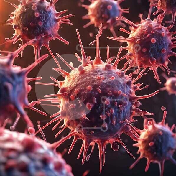 3D Image of Infectious Microorganisms stock photo | Creative Fabrica