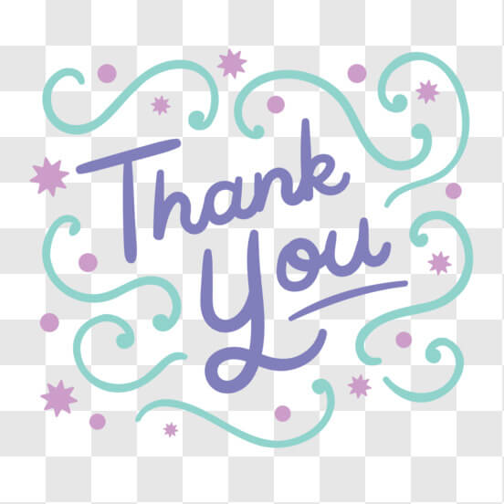 Download Thank You Sign with Cursive Script PNGs Online - Creative Fabrica