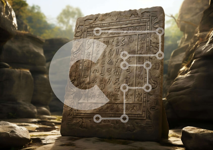 Download Ancient Stone Inscription in an Archaeological Site ...