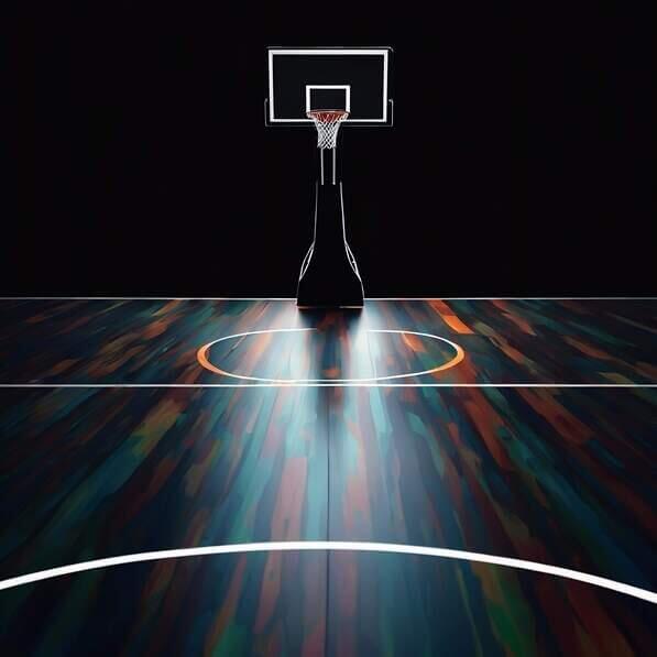 Download Empty Basketball Court with Hoop Backgrounds Online - Creative ...