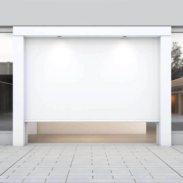 Download White Storefront with Open Door and People on the Sidewalk ...