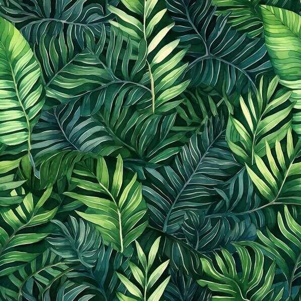 Download Green Tropical Leaves Seamless Pattern Patterns Online ...