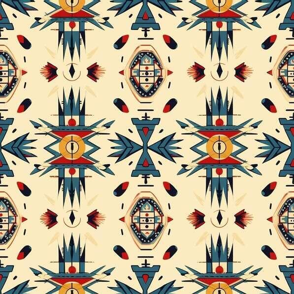 Download Native American Inspired Pattern with Eye Motif Patterns ...