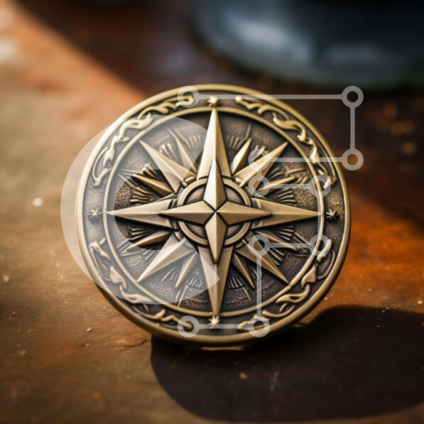 Download Well-Preserved Antique Compass Coin Stockphotos Online ...