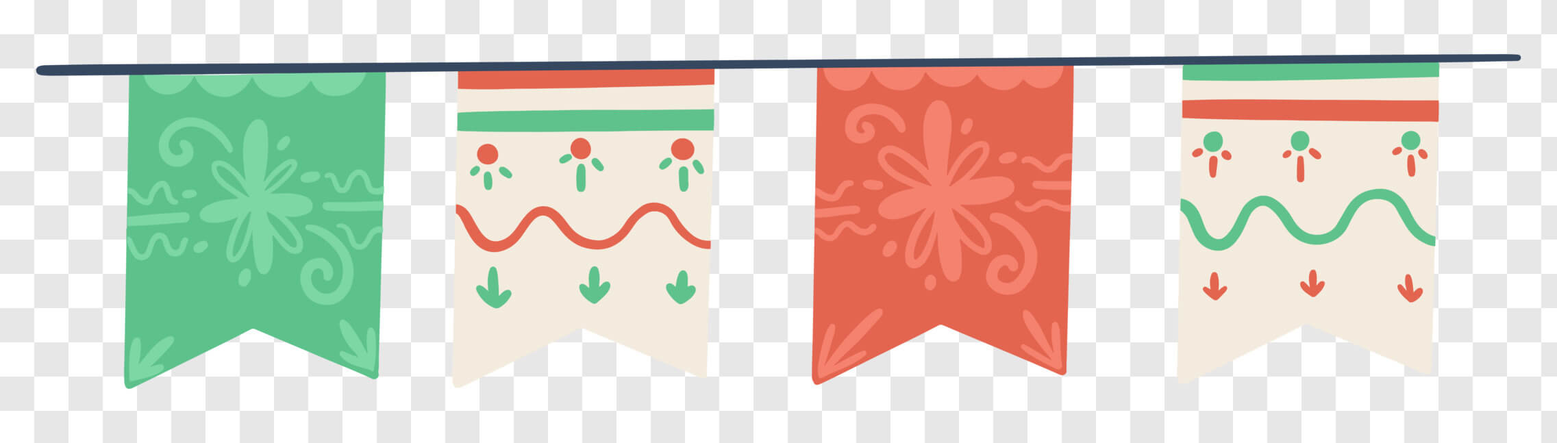 Download Colorful Flags with Arrow Decorations PNGs Online - Creative ...