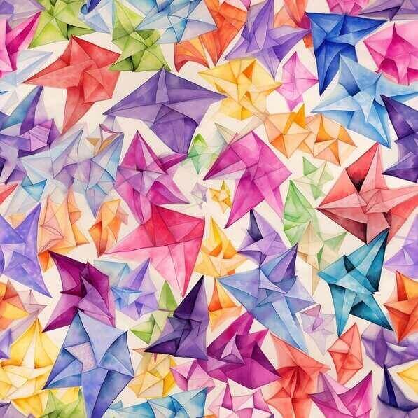 Download Colorful Origami Background with Various Shapes and Sizes ...