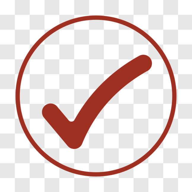 Download Red Check Mark Symbol PNGs Online - Creative Fabrica