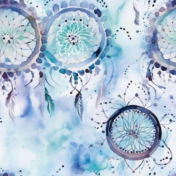 Download Blue and White Dream Catcher Seamless Pattern Patterns Online ...