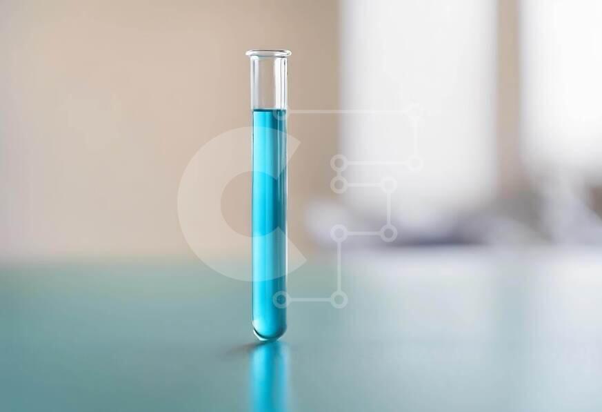 Test Tube with Blue Liquid stock photo | Creative Fabrica