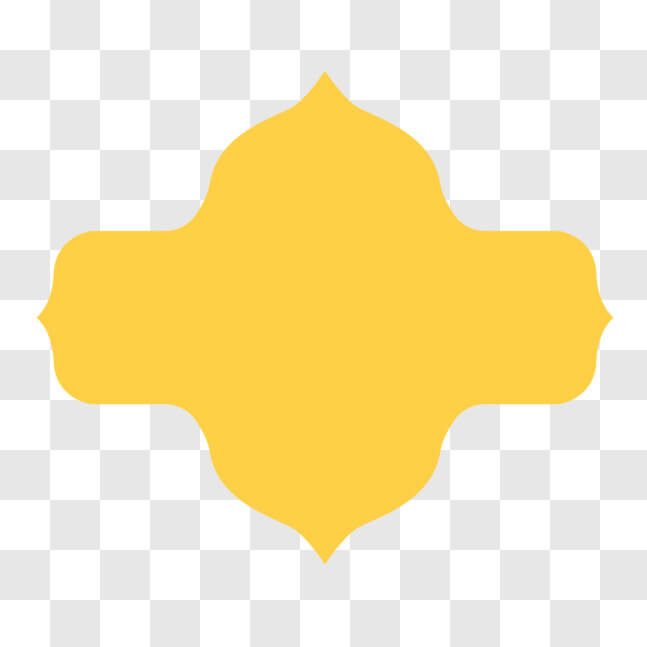 Download Yellow Cross Symbol on Black Background with Ornate Border ...