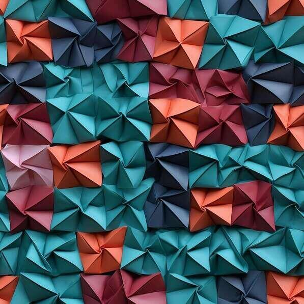 Télécharger Art mural en papier origami plié coloré Motifs En Ligne ...