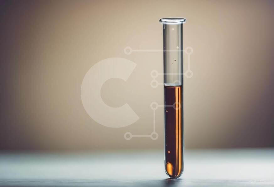 Orange Liquid in Test Tube for Science Experiments stock photo ...