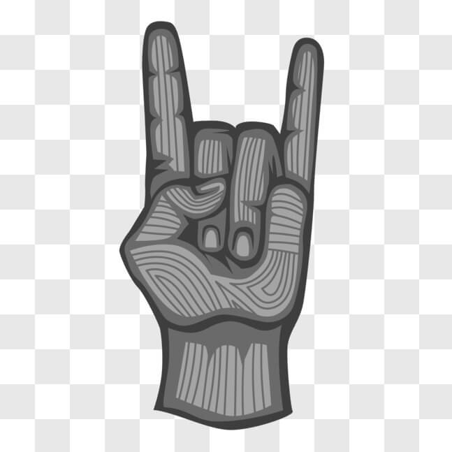 Descarga Imagen del signo de mano de rock and roll PNGs En Línea ...