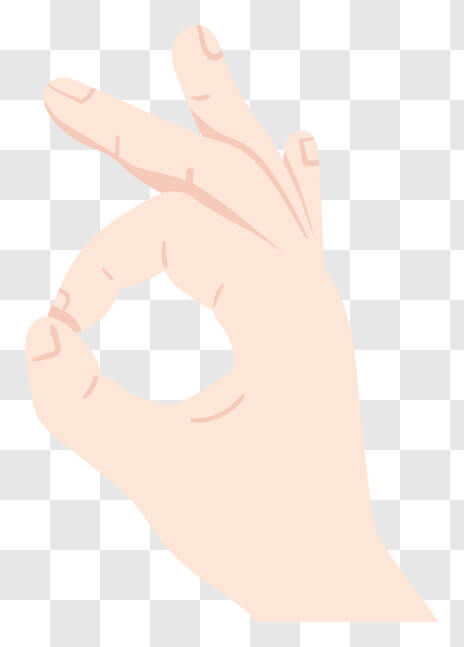 Download Hand Making Ok Sign Gesture PNGs Online - Creative Fabrica