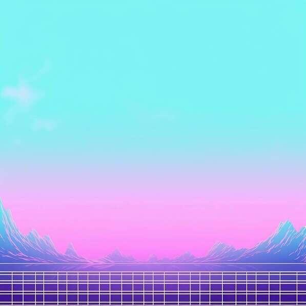 Download 80s Retro Style Landscape with Mountains Backgrounds Online ...